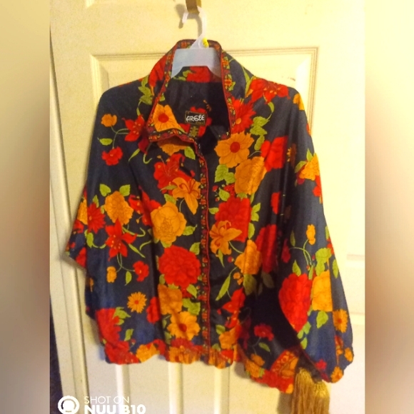 Argee | Jackets & Coats | Vintage Argee Zip Front Floral Jacket Size ...